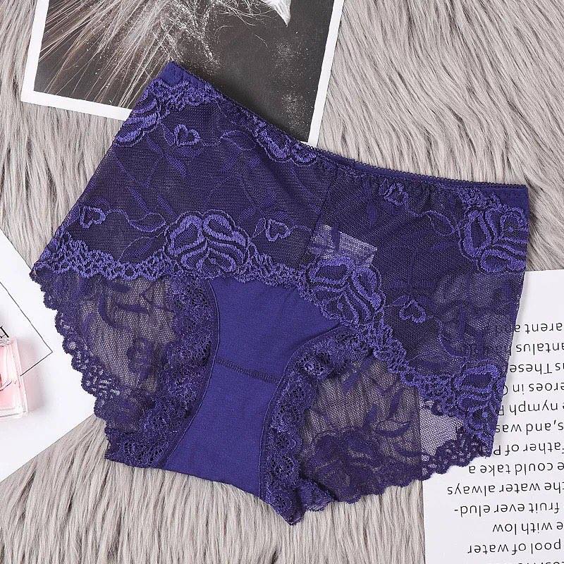 《Mega Deal》Sexy Lace Panties for Women Underwear Breath-able Female Panty Hollow Transparent ...