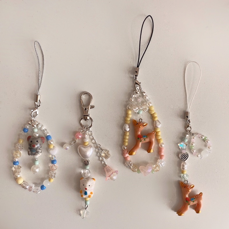 Pound Of Sugar // Jingles Animals Handmade Beaded Keychain DIY Keyring ...