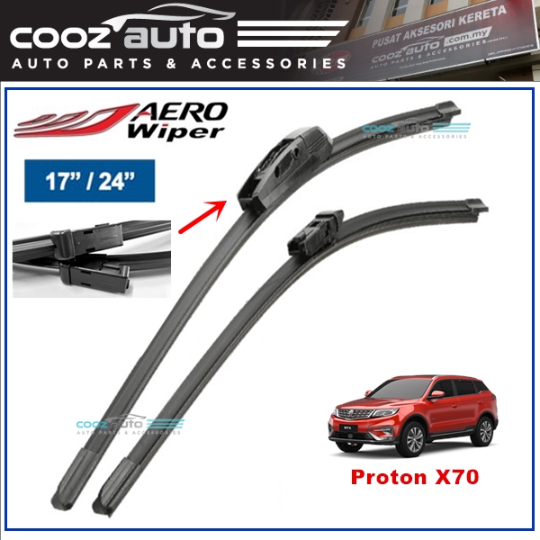 Proton X70 AERO Frameless Windscreen Flat Wiper Blade (17"/24 ...