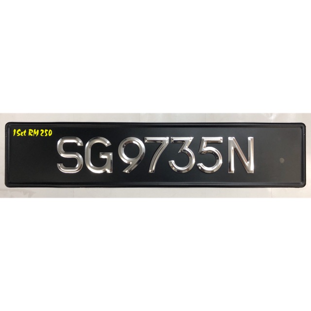 3D Embossed Car Number Plate 💯CHROME FONT💯 (SPECIAL PLATE) | Shopee ...