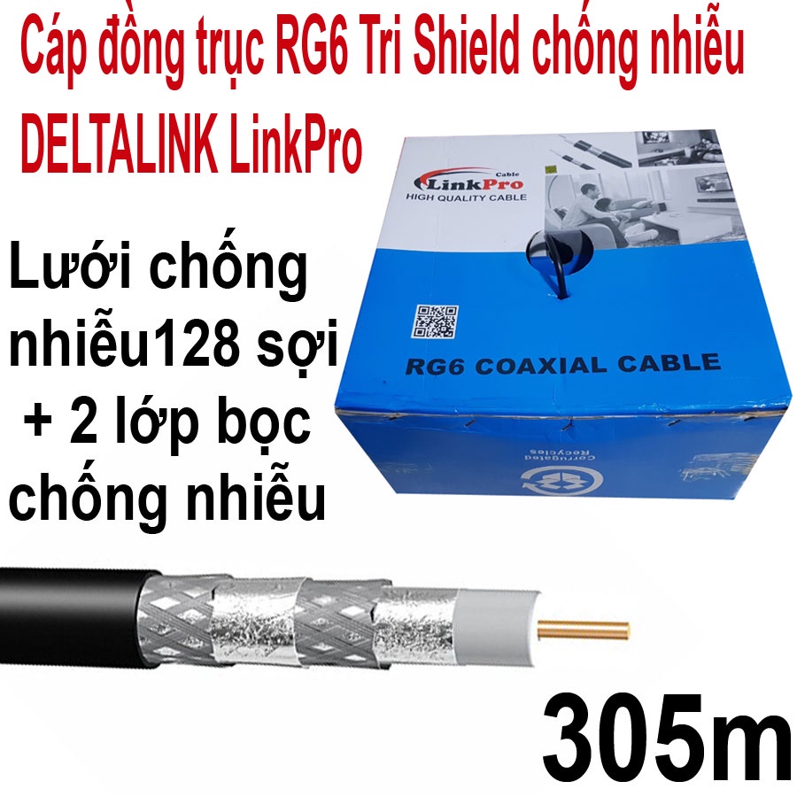 Deltalink LinkPro Cable RG6-TRI-HCCA-305 Coaxial Cable | Shopee Malaysia