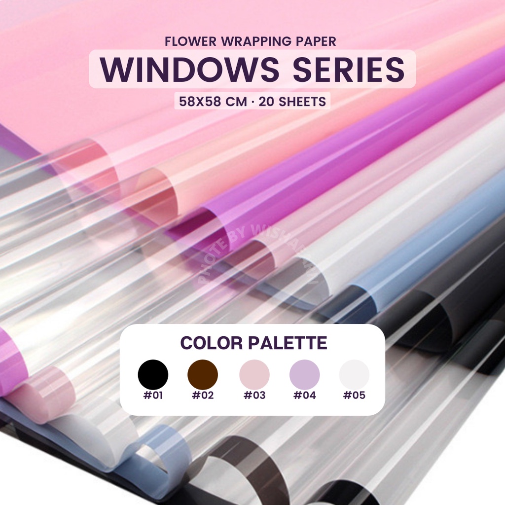 [20Sheets] 58x58cm · Windows Series Flower Wrapping Paper Bouquet ...