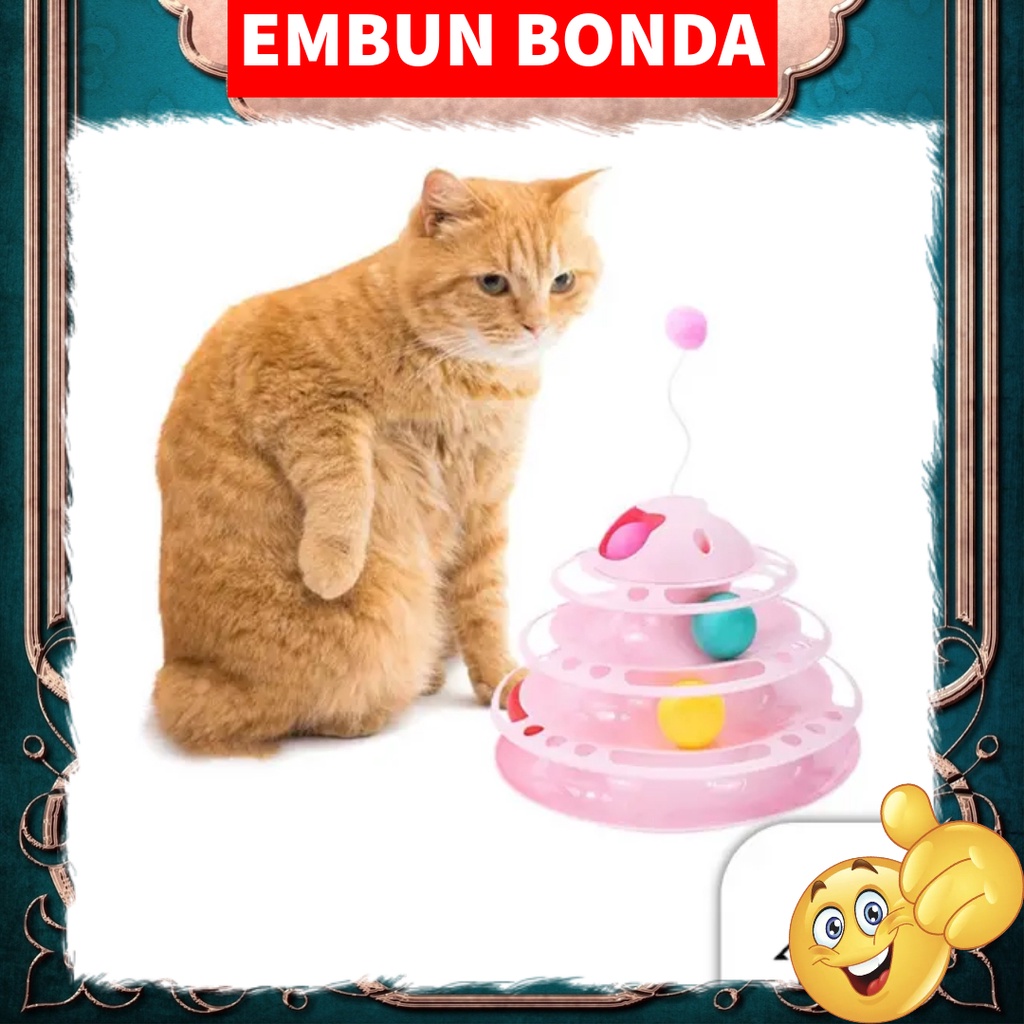[EB] Cat Toy Cat Turntable Automatic Cat Tower Ball Track 4 Layer ...