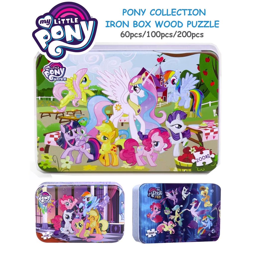 [DISNEY] Pony Puzzle wooden puzzle- 60pcs/100pcs/200pcs (3D IRON BOX ...