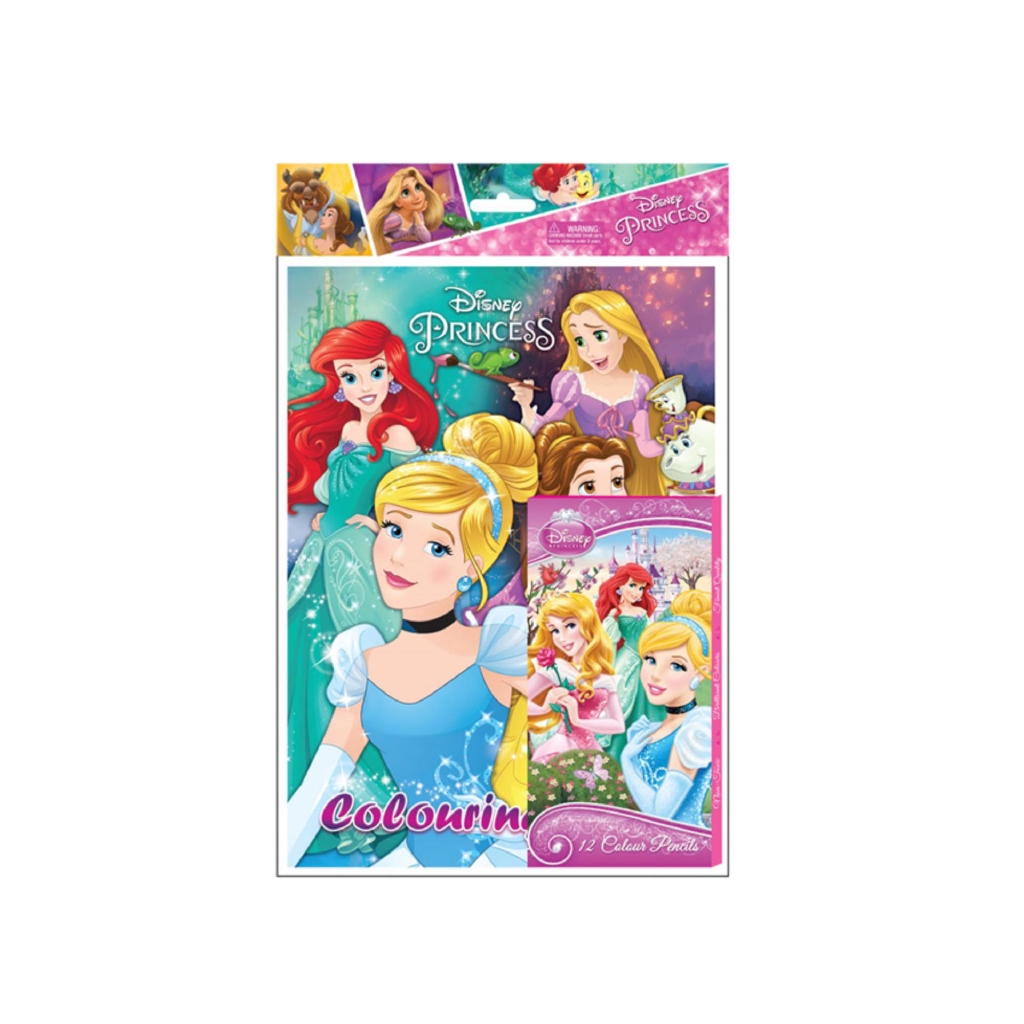 Disney Princess Activity & Colouring Book With Colour Pencil Set ...