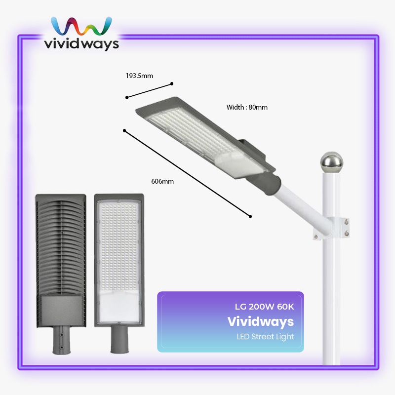 K2 VIVIDWAYS LED STREET LIGHT LG 200W 60K | Shopee Malaysia