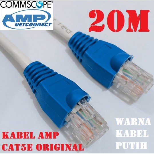 Lan Cable Cat5 20M UTP AMP Commscope Original Ready To Use 20 Meters | Shopee Malaysia
