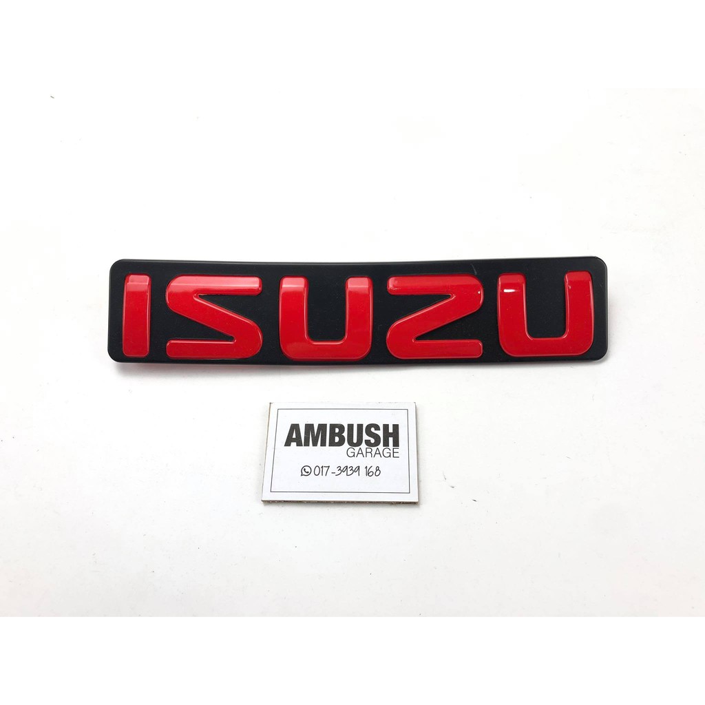 Isuzu Dmax Front Grill Emblem Logo Universal D max D-max Black Red ...