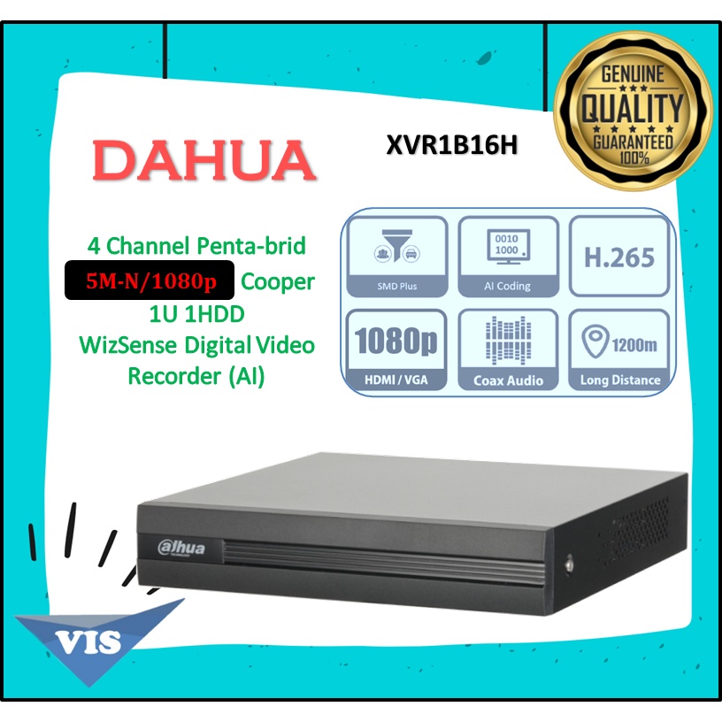 Dahua Digital Video Recorder DVR 16channel XVR1B16H (1YEAR WARRANTY) | Shopee Malaysia