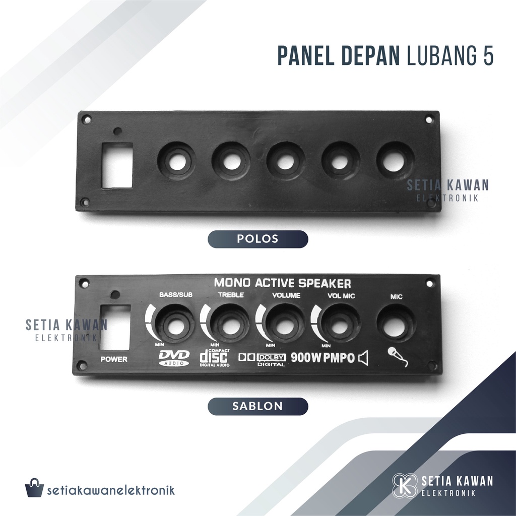 5 Hole Front Active Speaker Panel Kit / Plain Plastic Active Speaker ...