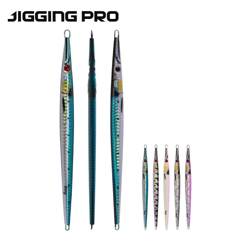 Jiggingpro Needle Jig 60g 80g 100g Long Slim Jigging Lure 3D design ...