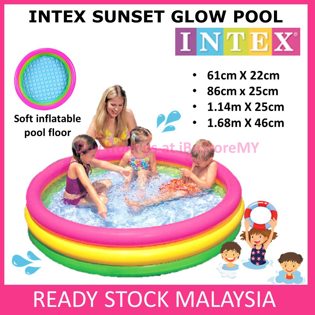 Intex 57107 57104 57412 56441 Sunset Glow Pool Intex Three Ring Pool ...