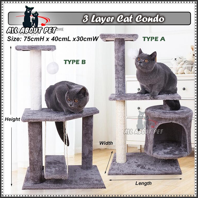 Cat Rack Solidwood Capsule Cat Tree Cat Condo Bed Scratcher House Cat ...