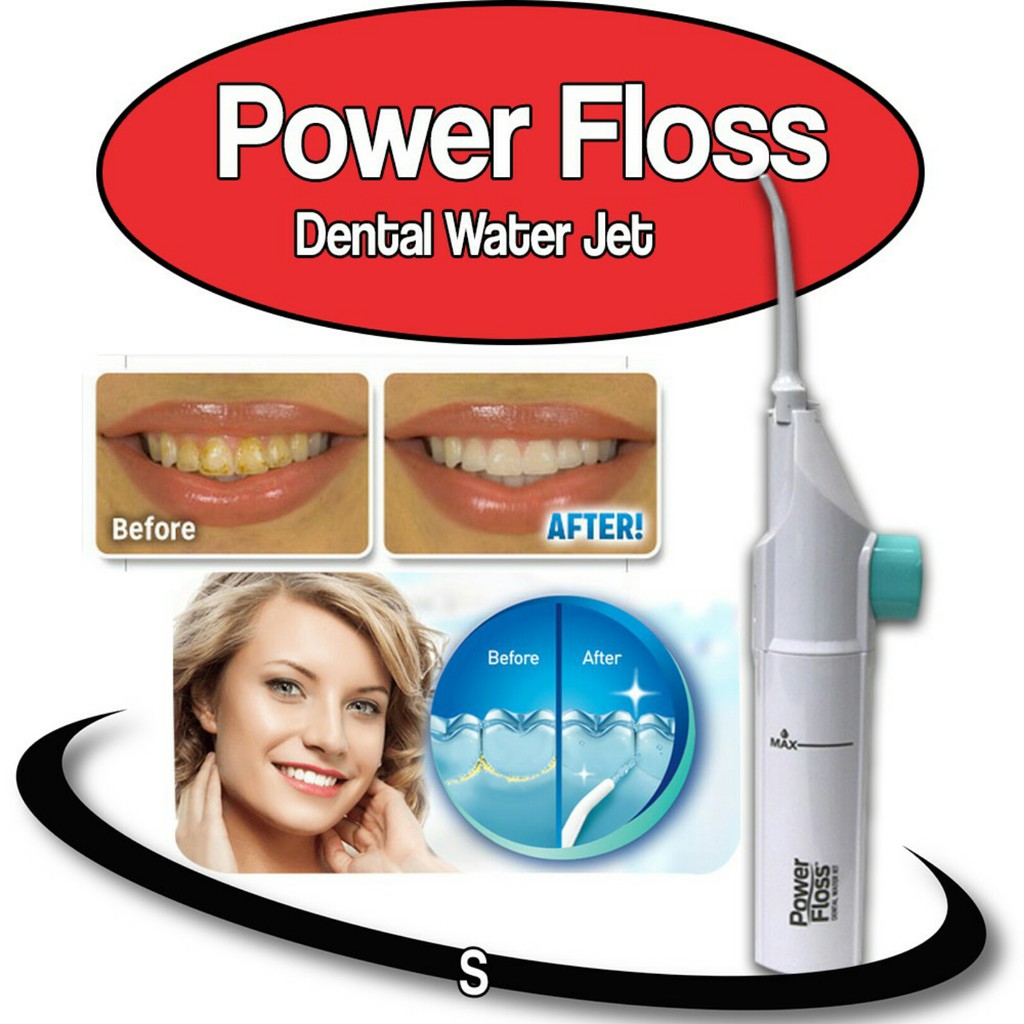 Power Floss Dental Water Jet As Seen On TV Teeth Cleaning Flusher Air ...