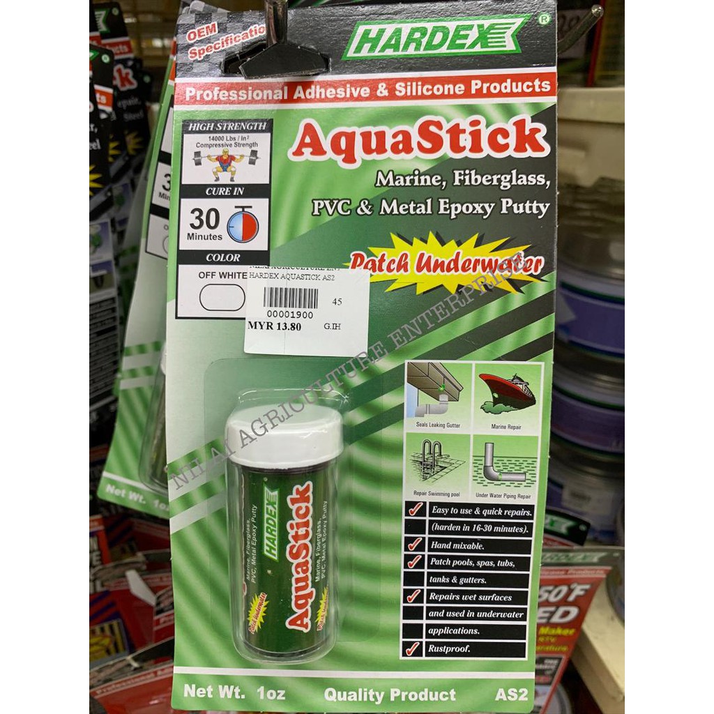 HARDEX Aqua Stick Underwater Epoxy Compound Putty AS-2 | Shopee Malaysia