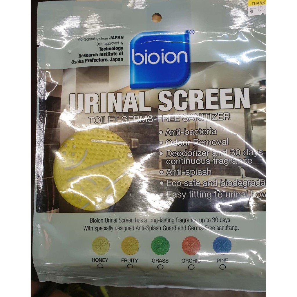 BIOION Urinal screen - Toilet Germs free sanitizer | Shopee Malaysia