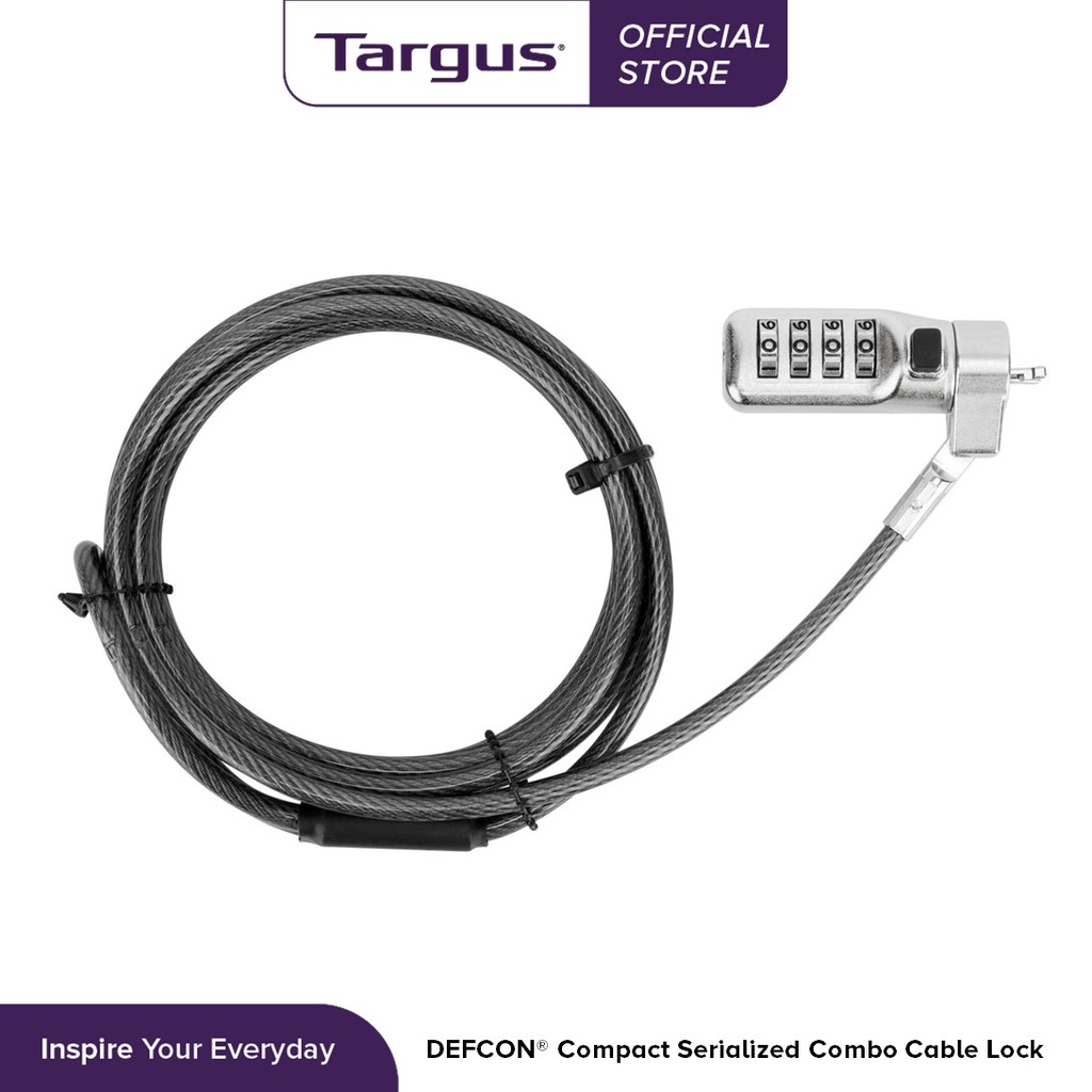 ASP71GLX-S - TARGUS CABLE LOCK DEFCON COMPACT SERIALIZED COMBO ...