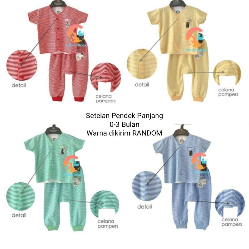 KATUN Sale Newborn Baby Striped Long Short Suit 0-3 Months Premium SNI ...