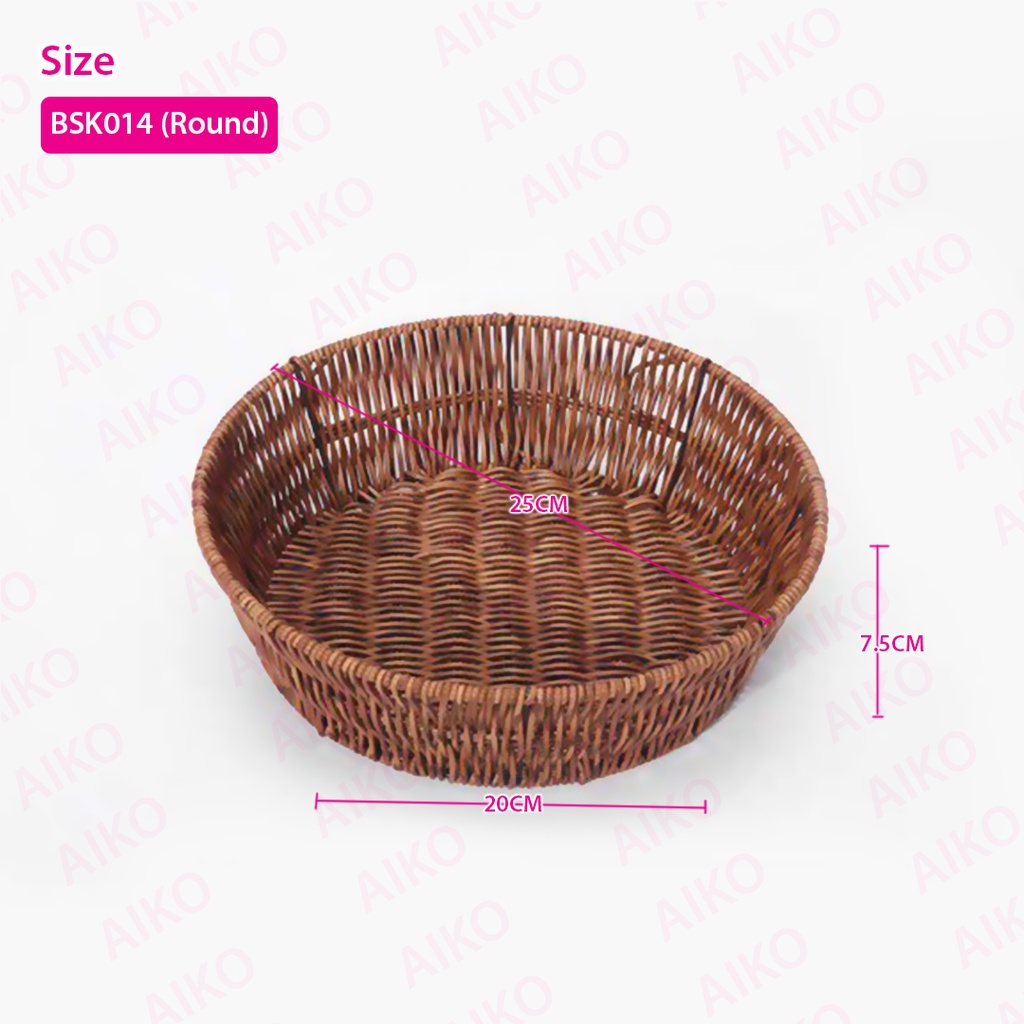 (AIKO) BASKET RATTAN/FRUIT/ MULTIPLE DESIGN / BAKUL PELBAGAI DESIGN | Shopee Malaysia