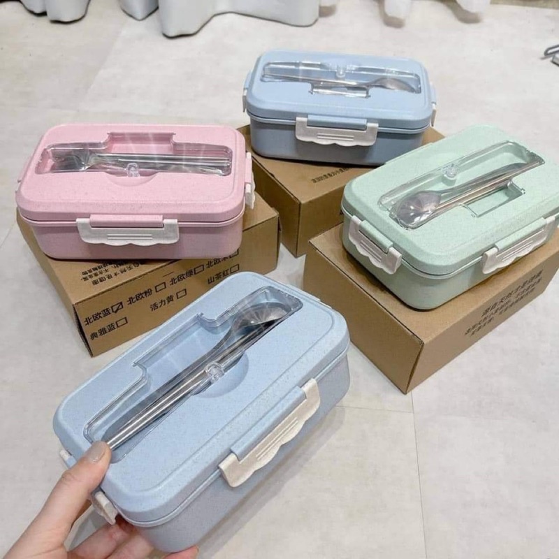 3-compartment barley lunch box | Shopee Malaysia