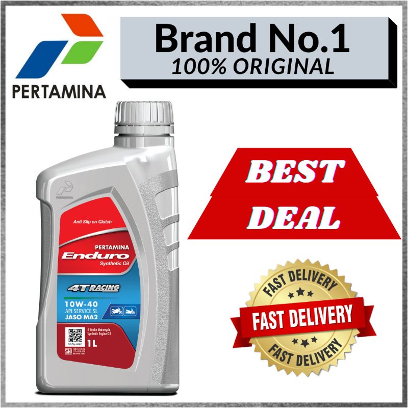 🔥PERTAMINA ENDURO 4T 10w40 SYNTHETIC Minyak Enjin motor Engine oil ...