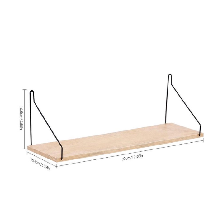 Wooden Wall Rack Wall Shelf Wall Mounted Rack Papan Rak Hiasan Dinding ...