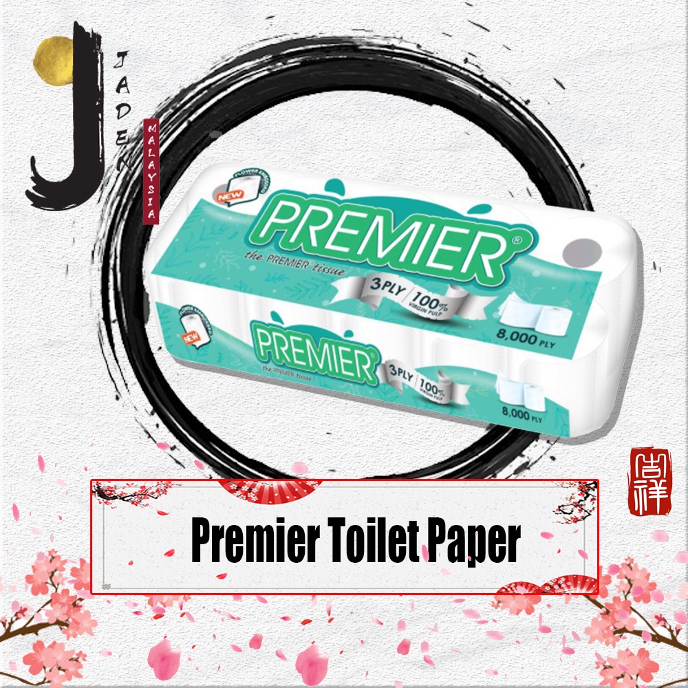 Premier Pulp Toiler Rolls 400's x 10 Rolls -3ply Toilet Paper 10Rolls 3 ...