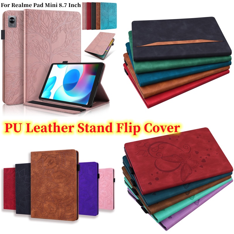 Realme Pad Mini Case 3D Tree Embossed Book Cover for Realme Pad Mini 8. ...