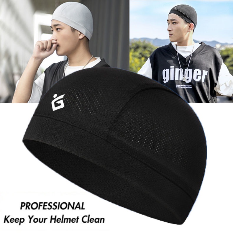 Sweat Head Cover Super Cool Under Helmet Inner Cap Buff Half Cap For ...