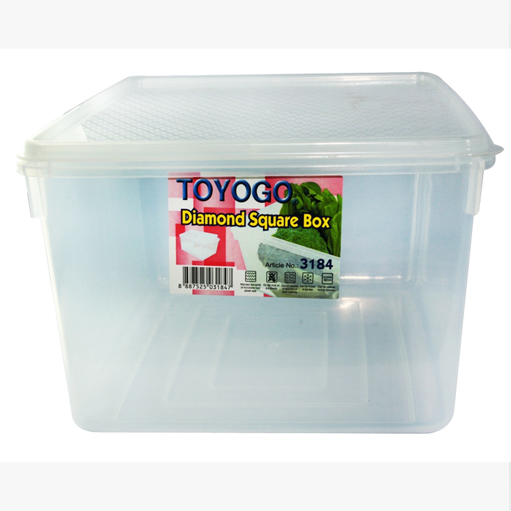 6X Toyogo Diamond Container Food Storage Container 3184 (9.0L) | Shopee ...