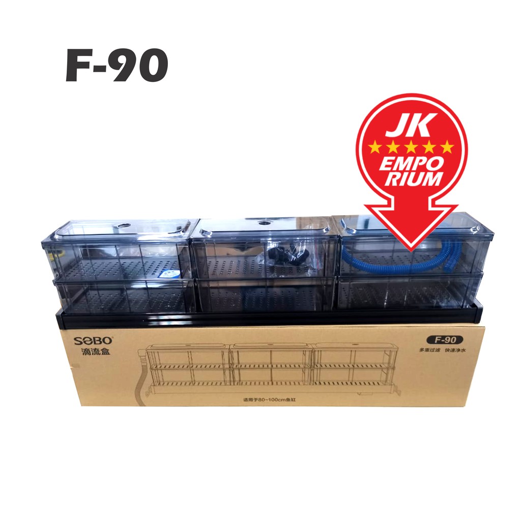 Sobo F-90 (3 feet) Trickle Drip Filter Box 2 Layers 90cm Aquarium Top ...