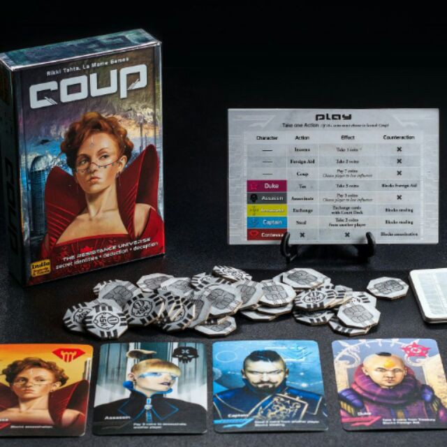 Coup (The Dystopian Universe) Card Board Game For Family Party | Shopee ...
