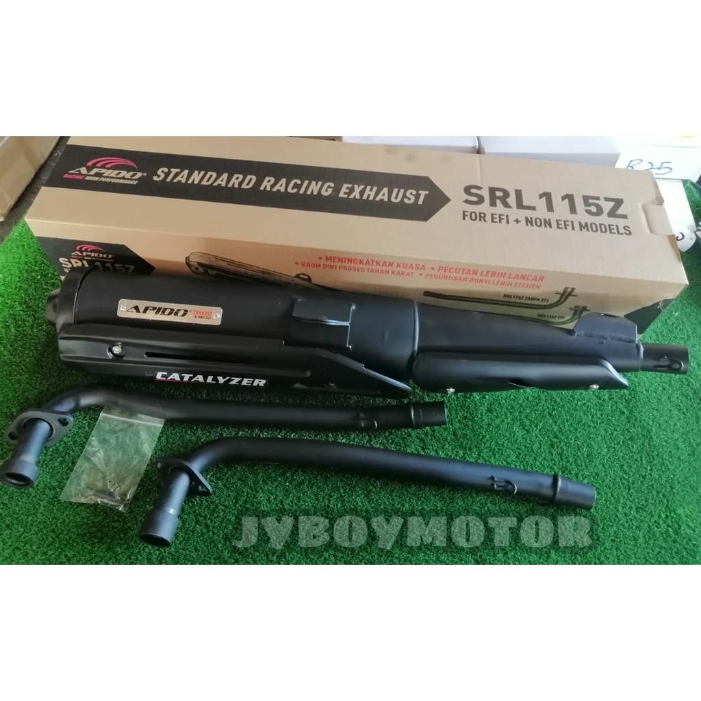 YAMAHA LAGENDA SRL 115 FI APIDO STANDARD RACING EXHAUST PIPE BLACK ...