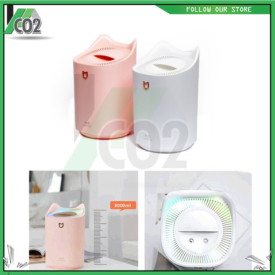 Home Air Humidifier 3000ML Double Nozzle Cool Mist Aroma Diffuser with ...