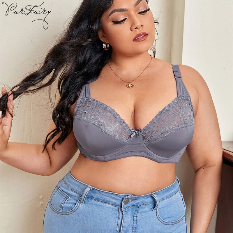 PARIFAIRY coli wanita Support Bra with wire Minimizer Bra Plus Size Full Cup 36G 38G 40G 42G 44G ...