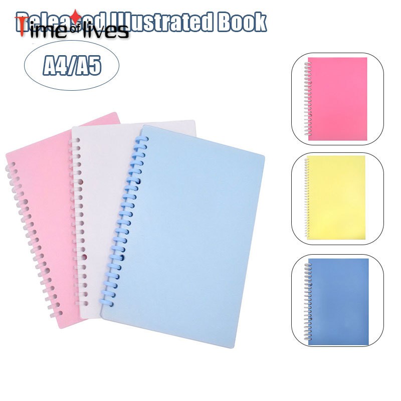 Sticker Collecting Album Reusable Sticker Book 40 Sheets A4/A5 PU Leather Cover for Scrapbook ...