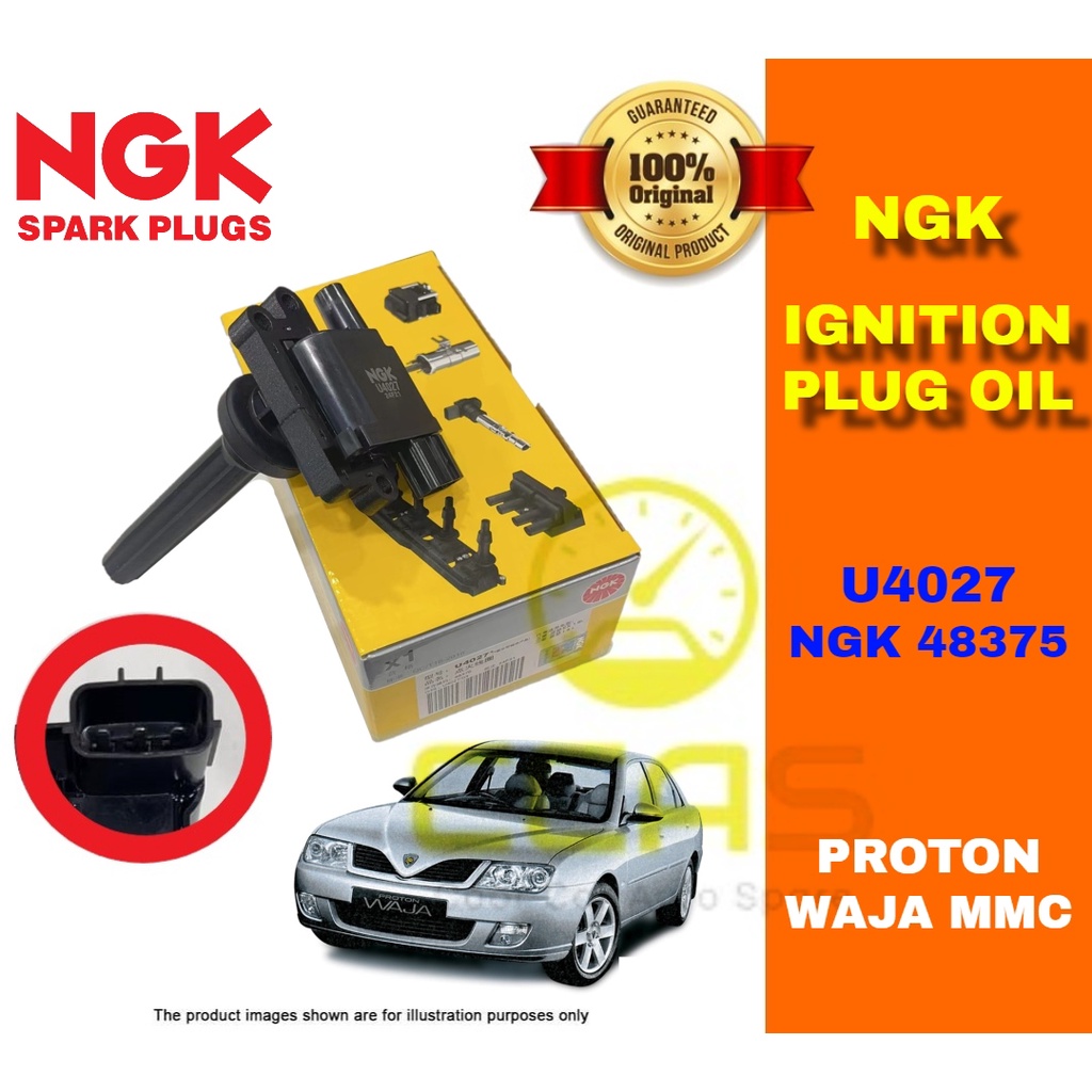 100% Original NGK Ignition Plug Coil - Proton Waja MMC - U4027 NGK ...