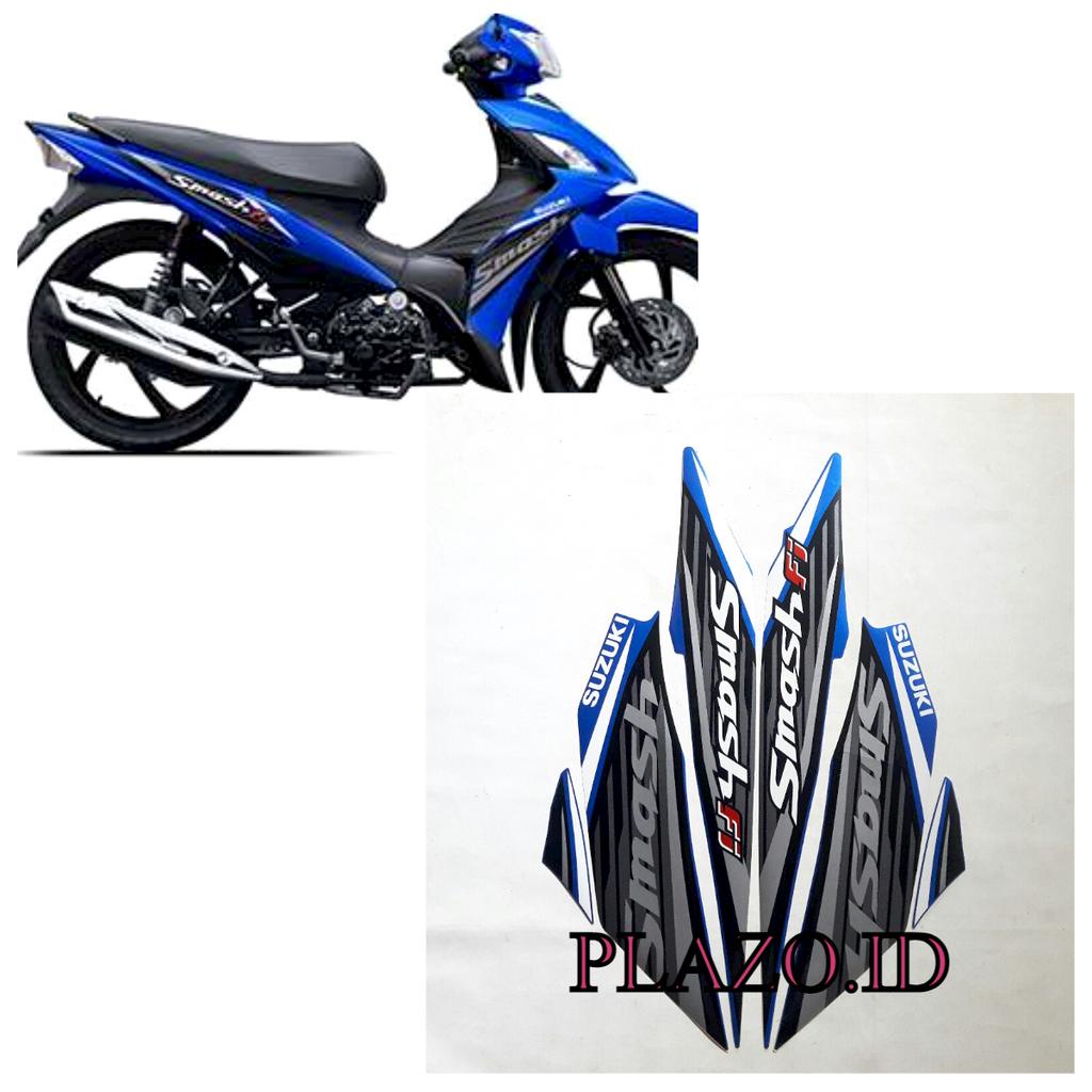 Smash fi 2019 motorcycle striping sticker biru | Shopee Malaysia