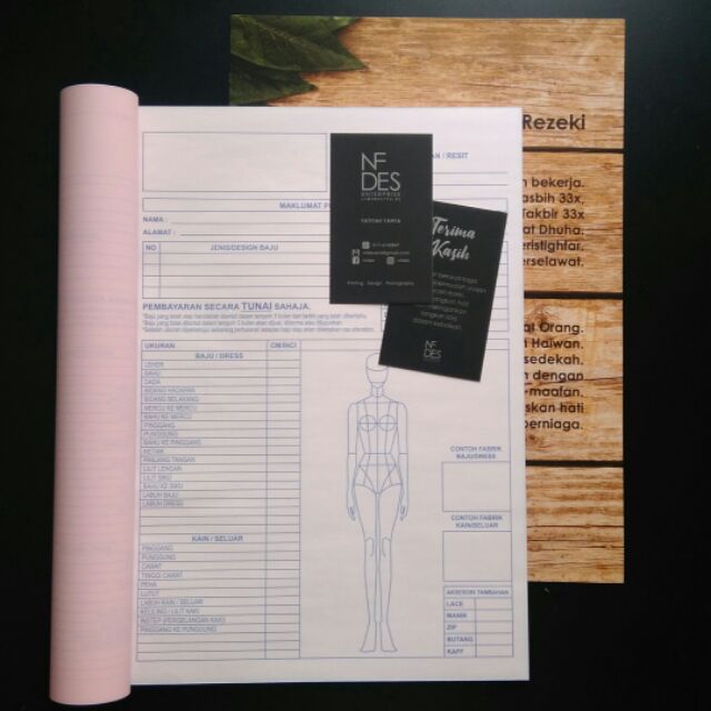 Buku Resit Tempahan Jahitan Perempuan | Shopee Malaysia
