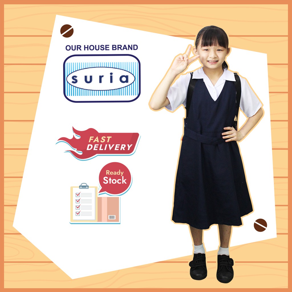 Suria - Primary School Pinafore / Pinafore Sekolah Rendah READY STOCK ...