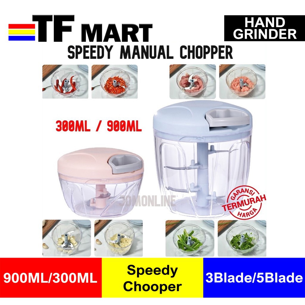 hand blender [PREMIUM STEEL BLADE] Small/ Big Speedy Chopper Knife Food ...