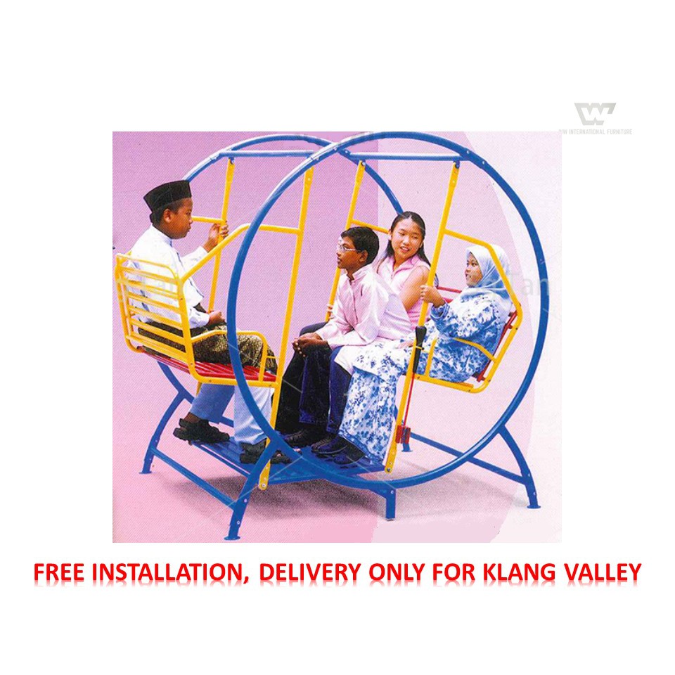 Jumbo Multi Color Garden Swing | Buaian Taman Besi 3V (Deliver ...