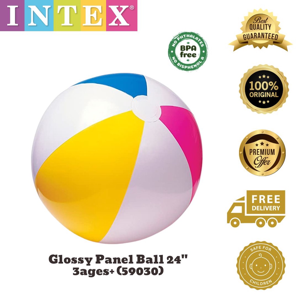 59030 INTEX Glossy Panel Ball 24"-beach ball/ play ball/ sand toys ...