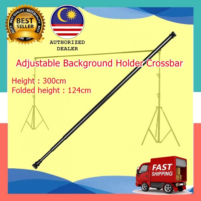 3M Telescopic Adjustable Backdrop Support Pole Cross Bar Photography ...