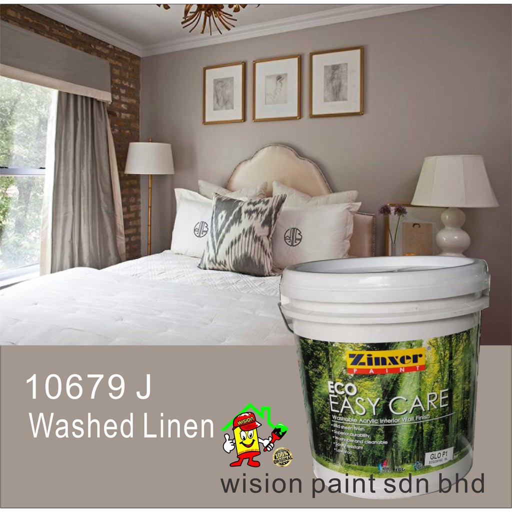 10679J WASHED LINEN ( 5L EASY CARE ) ZINXER PAINT INTERIOR PEARL ...