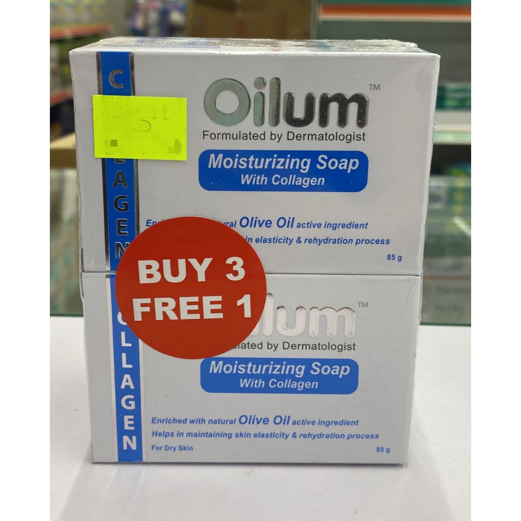 BUY 3 FREE 1 Oilum Moisturizing Soap With Collagen 4x85g | Shopee Malaysia