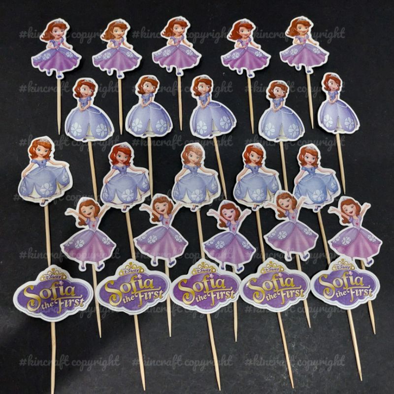 Cupcake Topper - Sofia The First (25 pcs) | Shopee Malaysia