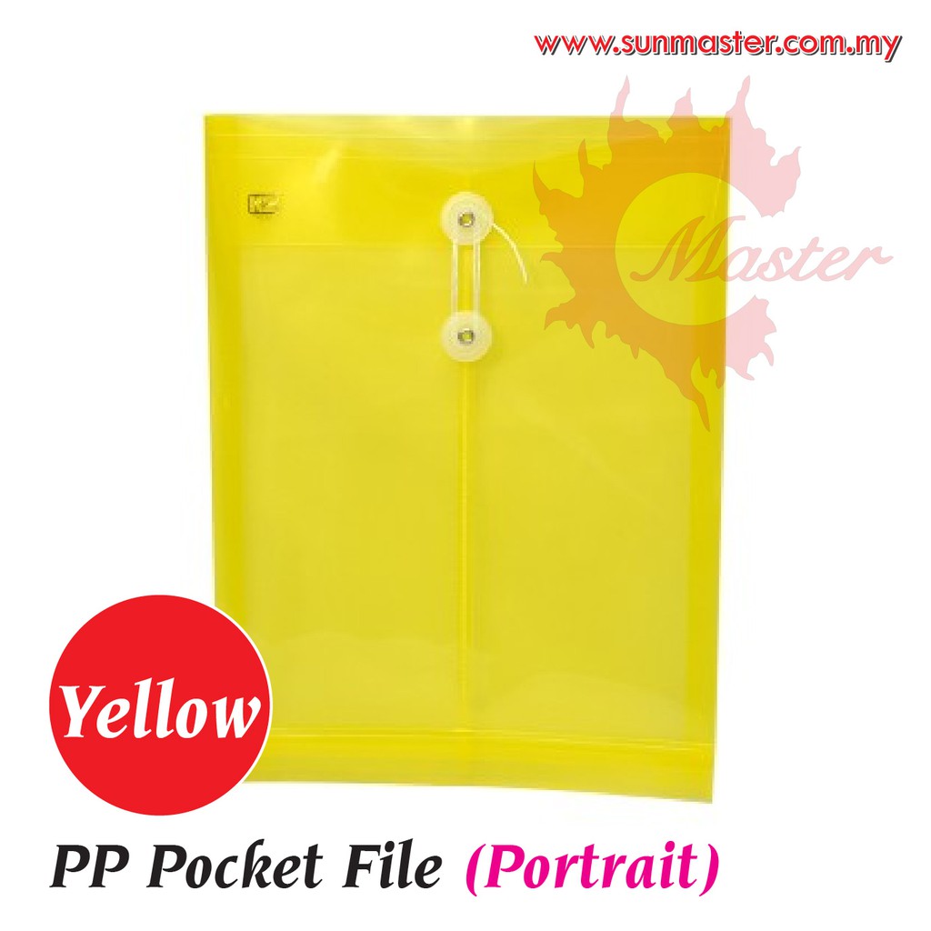 A4 PP Pocket File with String | PP Envelope File | PP String / Document ...