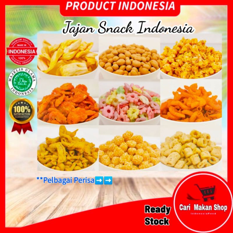 Jajan Snack Asli Indonesia🇮🇩 Ajisan Kacang Kulit Atom Pilus Jagung ...