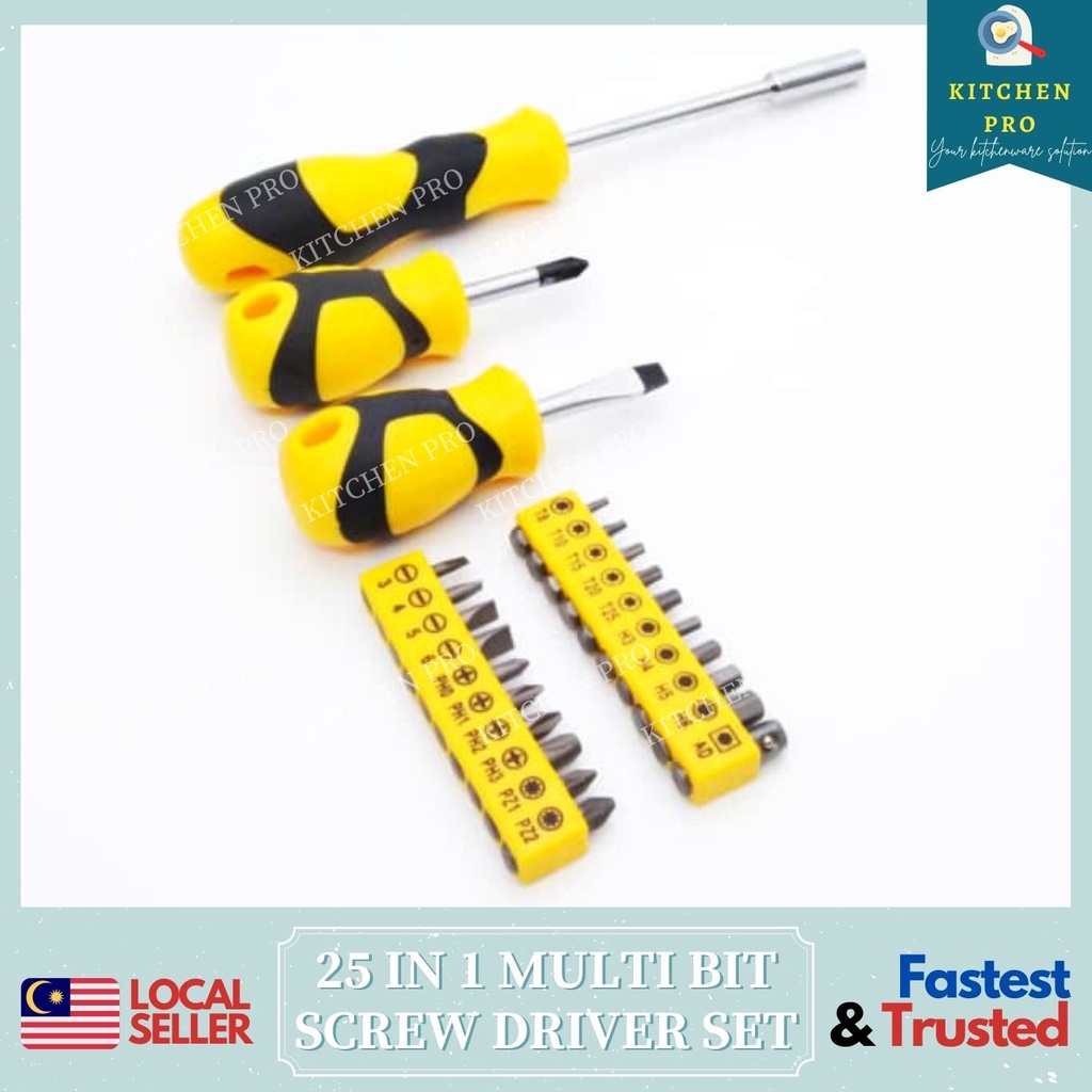𝐊𝐈𝐓𝐂𝐇𝐄𝐍 𝐏𝐑𝐎 | FREEFOX 20 IN 1 Multi Bit Screw Diver Set / 20pcs Hand ...